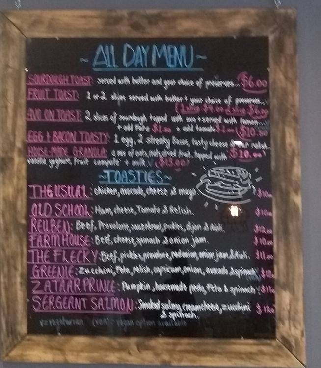 Menu at Your Local Roaster cafe, Lilydale