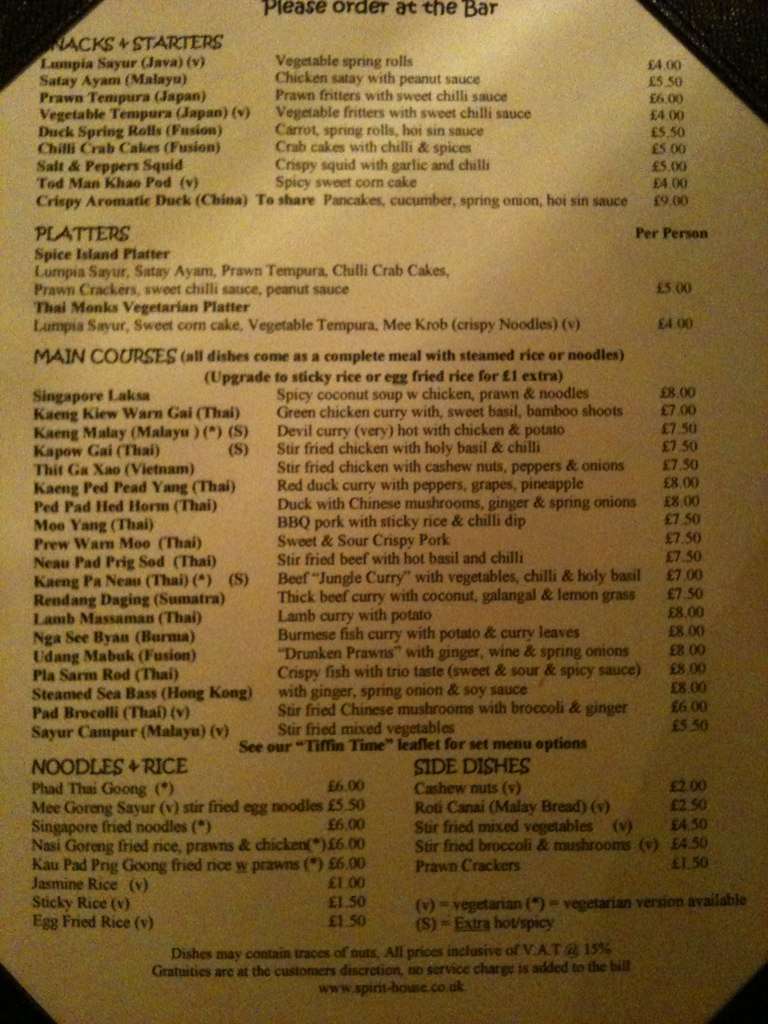 Menu at Warwick pub & bar, Reading