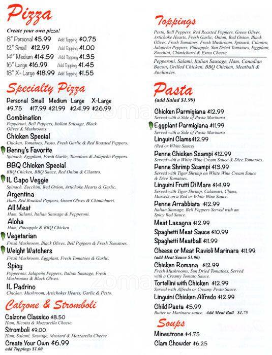 Vito's Famous Pizza Menu, Menu for Vito's Famous Pizza, Sunnyvale ...