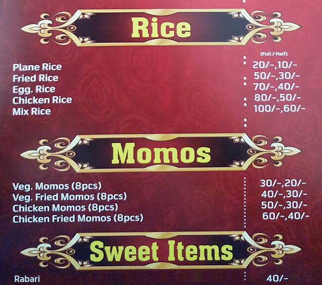 Menu at Desi chulhaa Restaurant or mess (tiffin service), Patna, nu 68