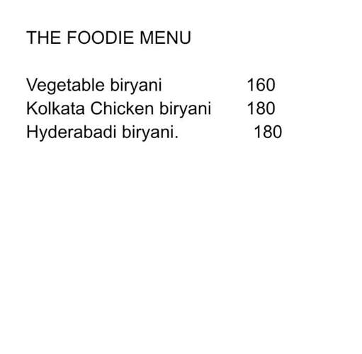 Menu of The Foodie, Wadala, Mumbai