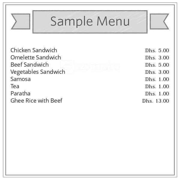 Menu of Papas Kitchen, Jafza, Dubai