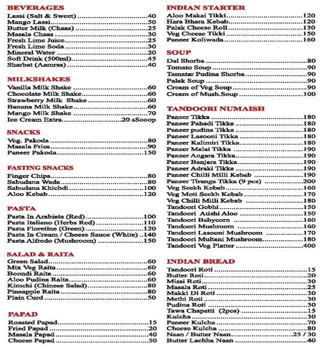 Veg Delight Menu, Menu for Veg Delight, Hiranandani Estate, Thane West ...