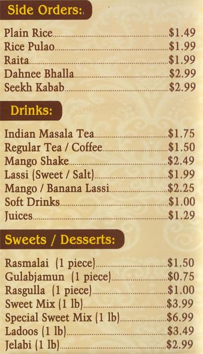 Menu at Embassy Restaurant, Toronto, Finch Ave E