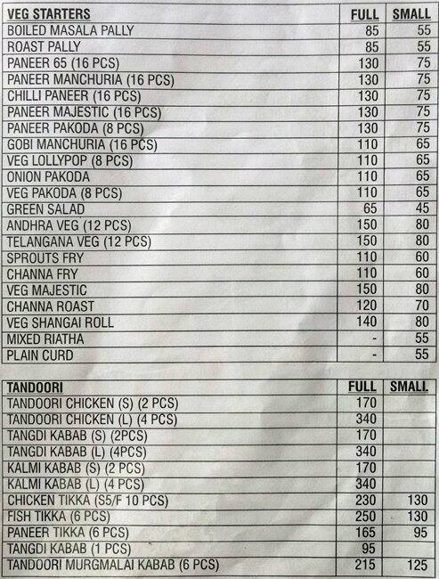 Menu at Rajdhani Restaurant & Bar, Hyderabad