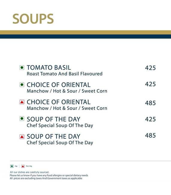 Menu of The Eatery - Four Points By Sheraton, Tonk Road, Jaipur