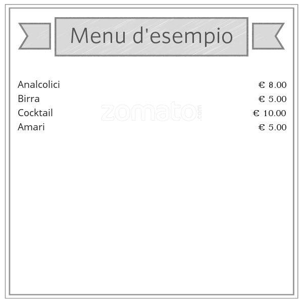 Menu at Magic Fly club, Rome