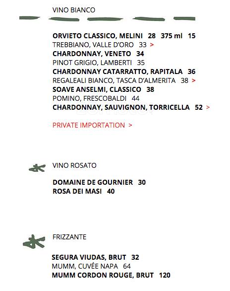 Menu at PASTA ANDREA pub & bar, Montreal