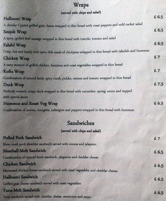 Menu at Deli Nene cafe, Beckenham, 52-54 High St