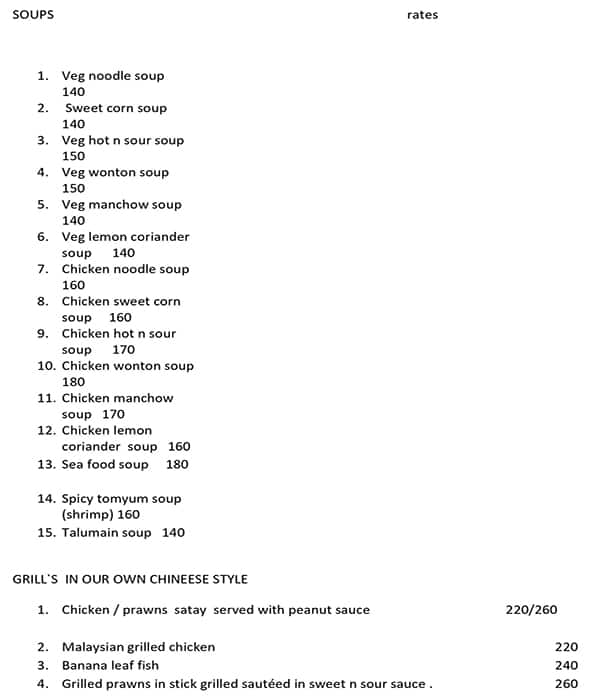 Menu of Fat Panda, Chinchwad, Pune