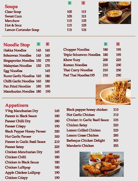 Menu of The Noodle Stop, Virar, Mumbai
