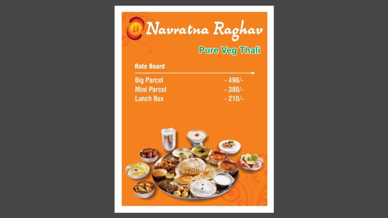 Menu at Navratna Raghav, Nagpur, Plot No