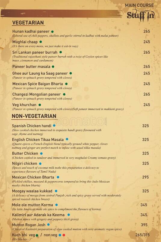 Menu at eatIN, Noida
