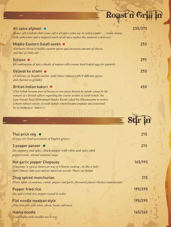 Menu at eatIN, Noida
