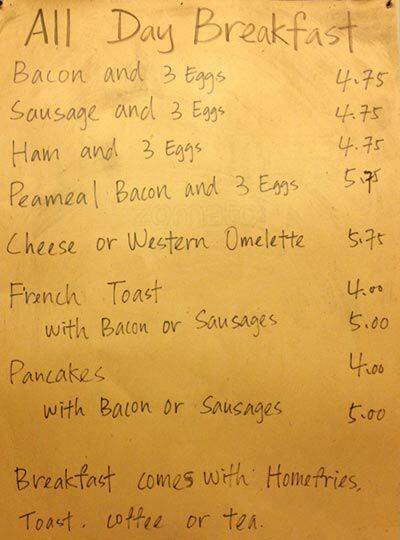 Menu at Lee Michael Restaurant, Toronto