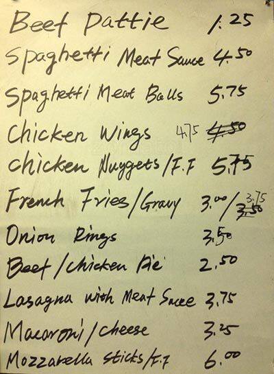 Menu at Lee Michael Restaurant, Toronto