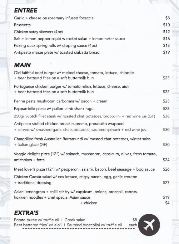 Menu at Kingfish Cafe & Bar, Wolli Creek