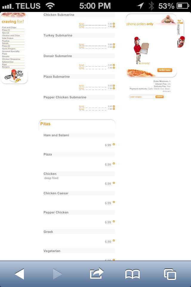 Menu at Pizza Girls Dartmouth pizzeria, Dartmouth, 394 Portland St