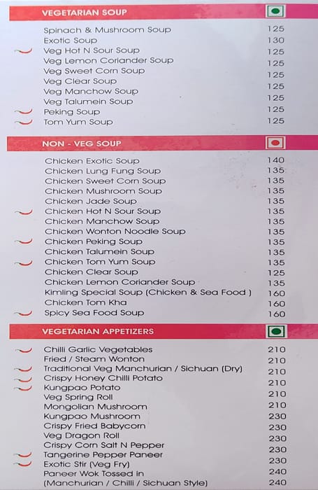 Menu at KIMLING XPS ( Branches : Kharadi and Magarpatta), Pune