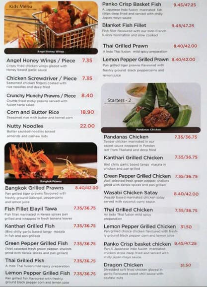 Menu at Calicut Notebook, Ajman