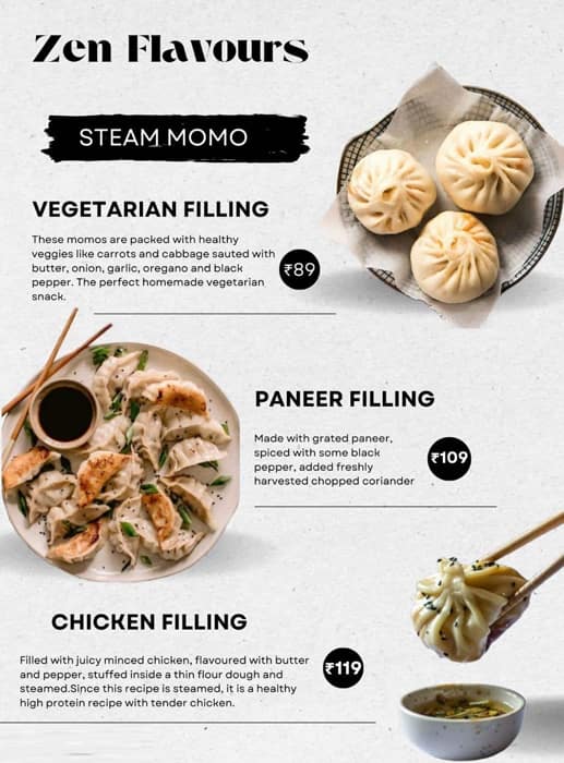 Menu of Zen Flavours, Sector 44, Noida