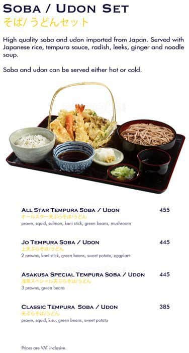 Menu at Tenya - SM Southmall restaurant, Las Pinas, GF Food Street