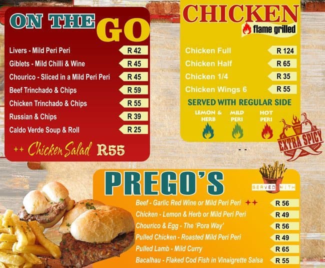 Pregos Express Menu, Menu for Pregos Express, Edenvale, East Rand ...