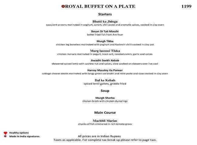 Made In India - Radisson Blu Hotel Menu - Zomato