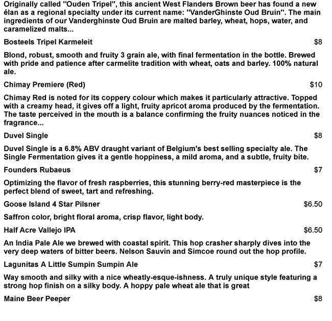 Menu at Miller's Pub, Chicago, 134 S Wabash Ave