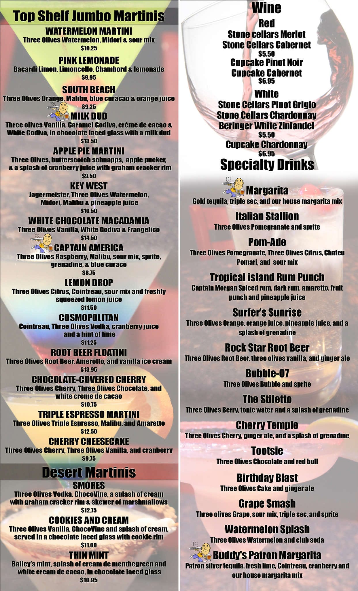 Menu at Buddy's Pizza Pub, Middleborough