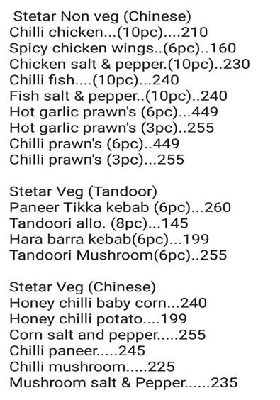 Menu at Feriwala, Kolkata, 1EA