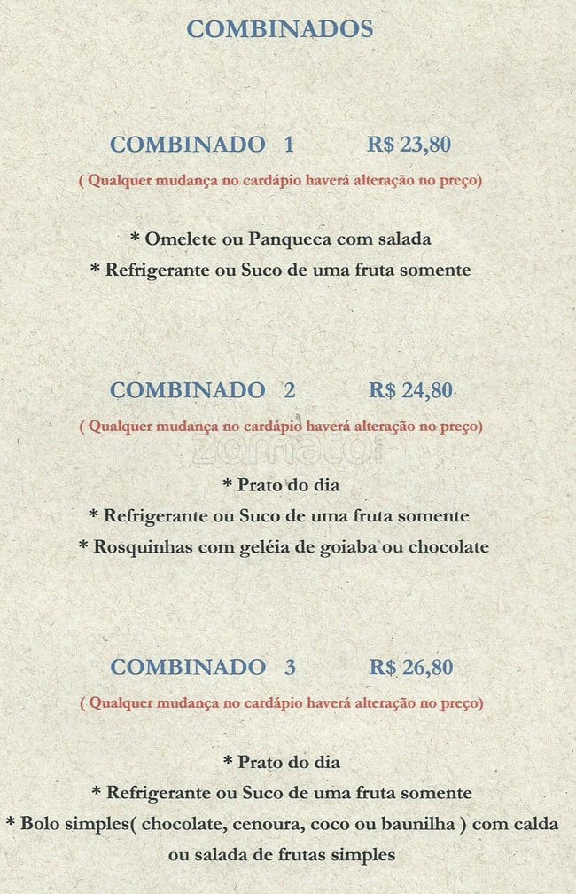 Menu em Calor Humano - Artesanato com Café, São Paulo