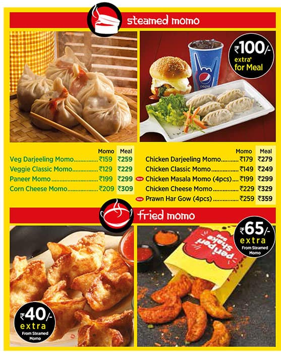 Menu at Wow! Momo, Chennai, Block-B2