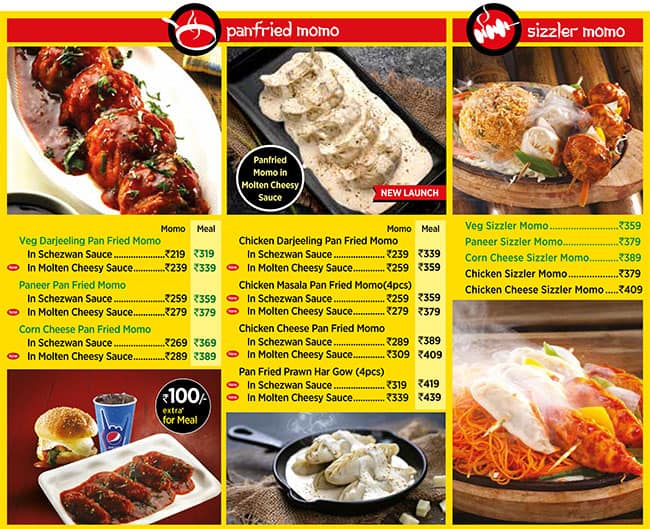 Menu at Wow! Momo, Chennai, Block-B2