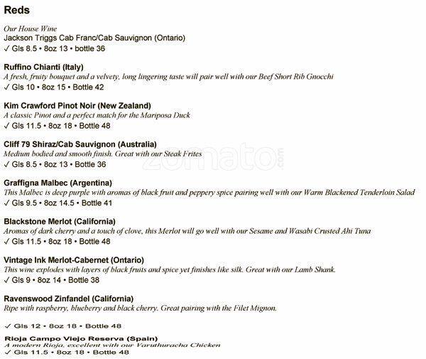 Menu at The Buzz Kitchen + Cocktail pub & bar, Ottawa