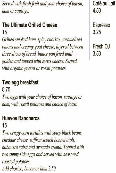 Menu at The Buzz Kitchen + Cocktail pub & bar, Ottawa