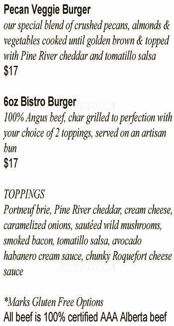 Menu at The Buzz Kitchen + Cocktail pub & bar, Ottawa