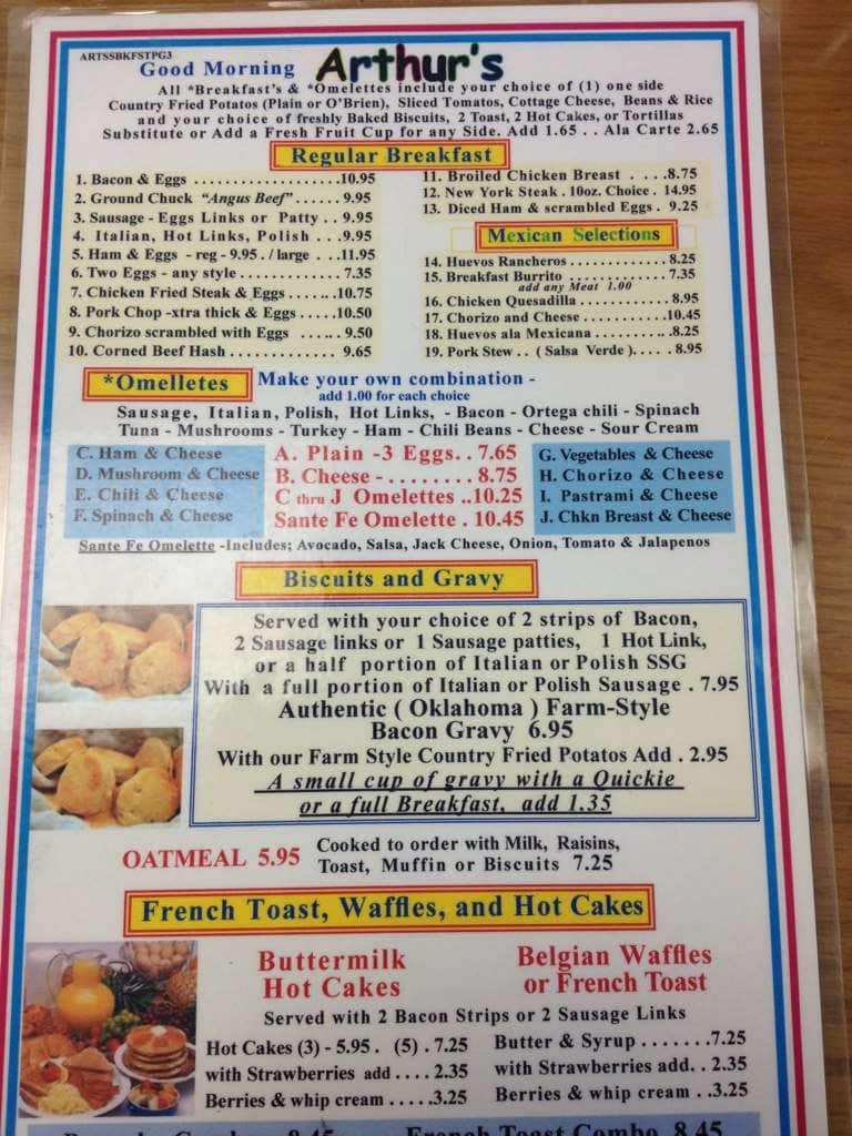 Arthur's Menu, Menu for Arthur's, Pico Rivera, Los Angeles - Urbanspoon ...