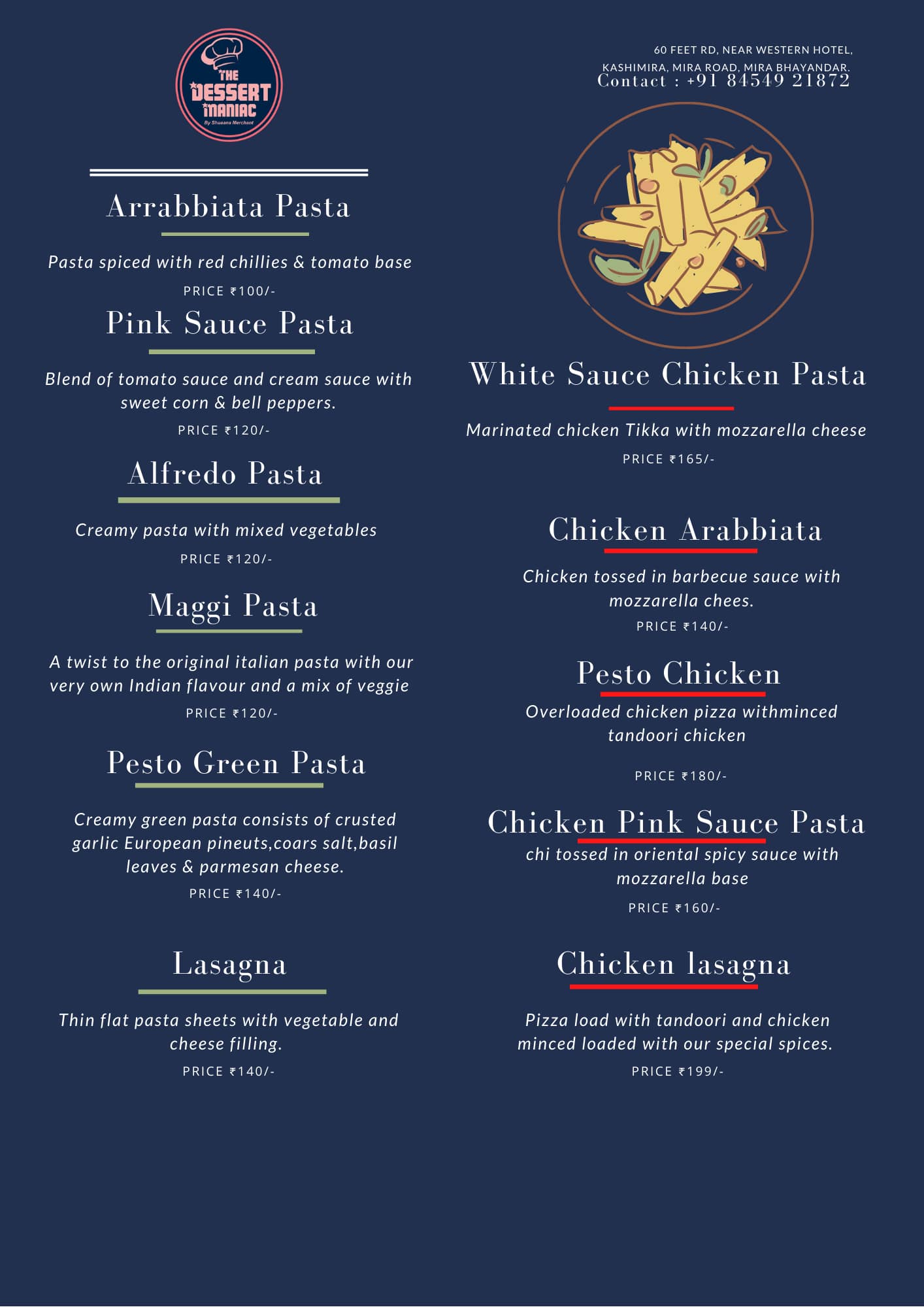 Menu of The Dessert Maniac, Mira Road, Mumbai