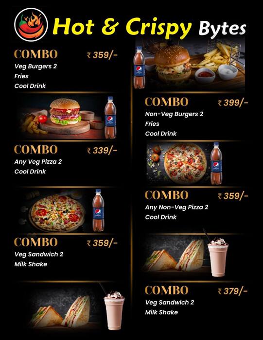 Menu of Hot And Crispy Bytes, Kukatpally, Hyderabad