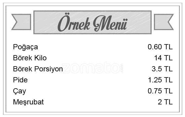 Menu at Haskardesler Borek Salonu, Istanbul, Güneşli Gülbahar Cad