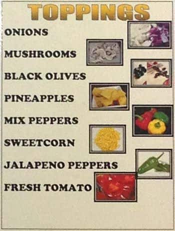 Menu at Ocean Halal Pizza restaurant, Southall