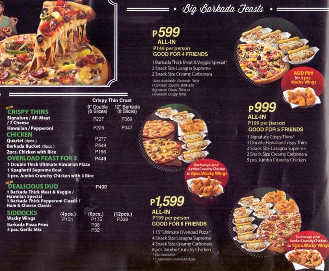 Menu at Greenwhich fast food, Quezon City, M2CQ+CG9