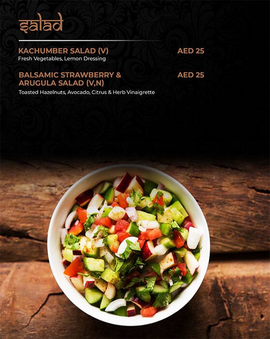 Carta de Chutney Restaurant Madinat Zayed, Madinat Zayed