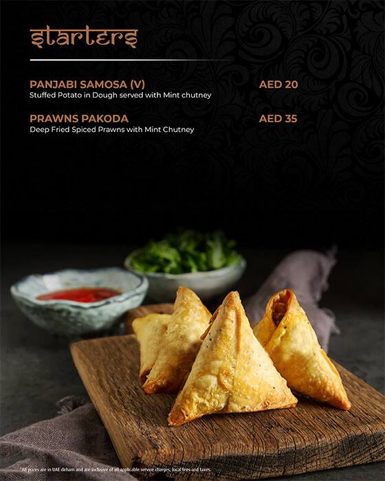 Carta de Chutney Restaurant Madinat Zayed, Madinat Zayed
