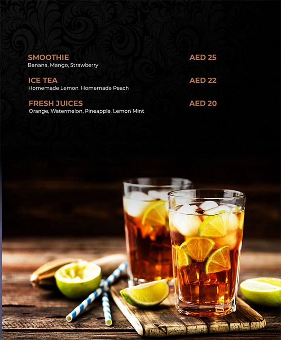 Carta de Chutney Restaurant Madinat Zayed, Madinat Zayed