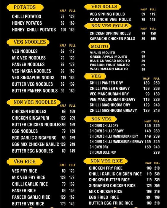 Menu of Cafeteria 51 Restro And Cafe, Sector 51, Noida