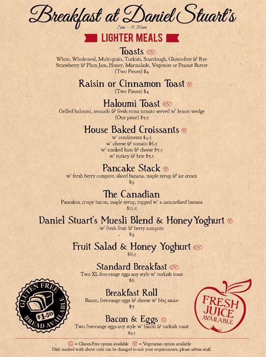 Menu at Mean Beans cafe, Southport