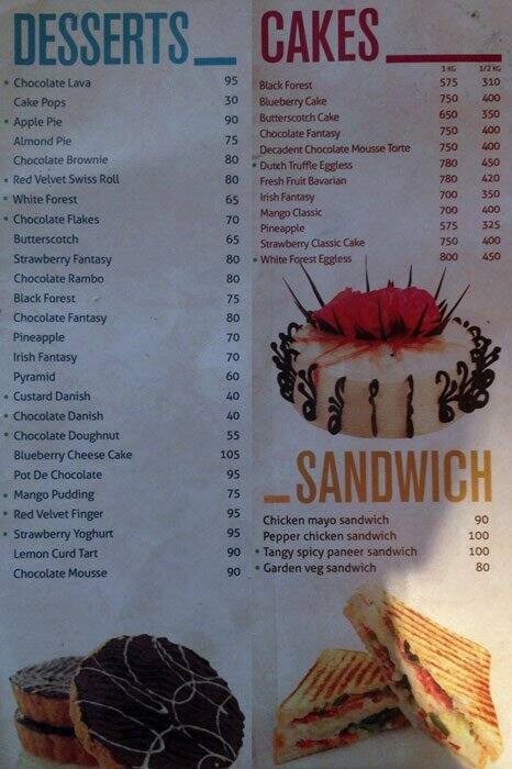 Menu at The French Loaf, Bengaluru, Marathahalli