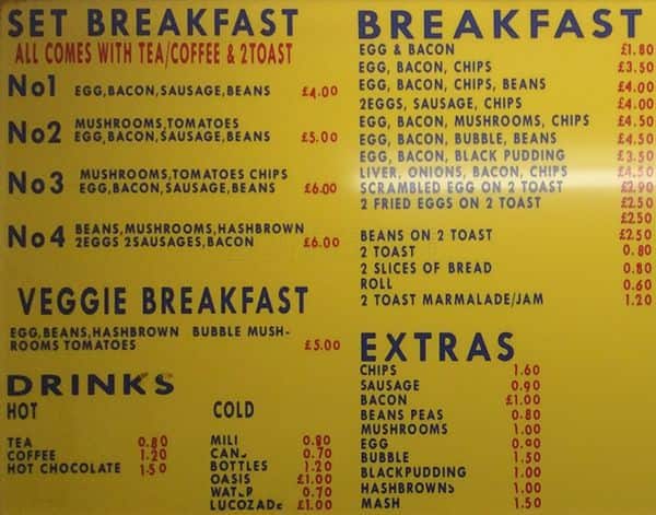 Tony's Cafe Menu, Menu for Tony's Cafe, Leyton, London - Zomato UK
